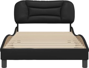 Rám postele bez matrace Hvar černý 100x200 cm umělá kůže 3207981