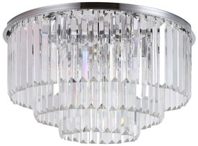 Toolight - Křišťálová stropní svítilna 7xE14 40W Glamour APP780-7C, chromová, OSW-05032