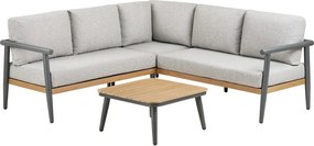 Šedý čalouněný zahradní lounge set pro 4 Comillas – House Nordic