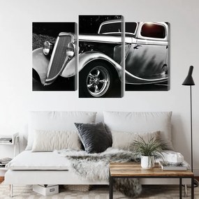 Vícedílný obraz Hot Rod Auto Ve Vintage Stylu Nedostatek Nedostatek Plátno Canvas 90x60