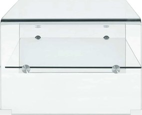 vidaXL Konferenční stolek čirý 98 x 45 x 31 cm tvrzené sklo [284745]