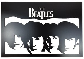 Živá Zeď Dřevěná nástěnná dekorace The Beatles černá