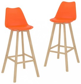 Barové židle 2 ks Dekorhome Oranžová