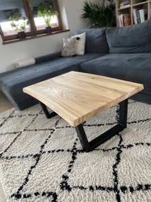 Wudboys Konferenční stolek NATU Barva kovu: Černá, Dřevo: Dub, Rozměr: 1000x600, moderní skandinávský styl