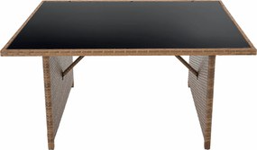 Zahradní ratanový set, šedohnědá/světle hnědá, SAGIR
