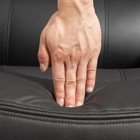 HOMCOM polohovací křeslo Televizní křeslo s funkcí polohování a podnožkou, otočné, TV křeslo se systémem pružinového jádra v černé barvě | Aosom.de