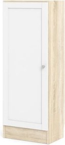 Skříň Bask 40,6 x 28,3 x 107,2 cm, dveře dřevo, dub sonoma / bílá