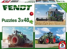 SCHMIDT Puzzle Traktory Fendt / 3x48 dílků / 26,3 x 17,8 cm