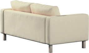 Potah na pohovku IKEA  Karlstad 2-místná, nerozkládací, krátký barva krémová látka lesklé, pletený vzor