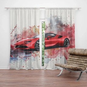 Sablio Závěs Ferrari Paint: 2ks 140x250cm