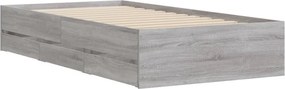 Rám postele se zásuvkami šedý sonoma 100 x 200 cm kompozit 3207292