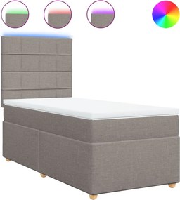 Box spring postel s matrací taupe 90x200 cm textil 3293467