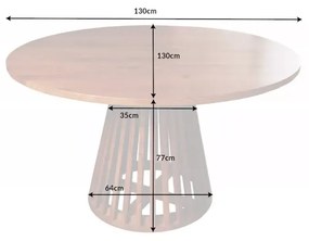 Massive home | Kulatý jídelní stůl MAISON JADE 130 CM masiv akácie