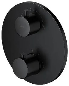 Cersanit Zen - Termostatická baterie pod omítku, pro 2 spotřebiče, s tělesem, černá S951-567