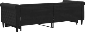 Válenda s přistýlkou černá 80 x 200 cm samet 3197768