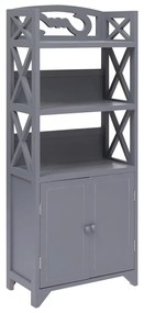 vidaXL Koupelnová skříňka šedá 46 x 24 x 116 cm dřevo pavlovnie