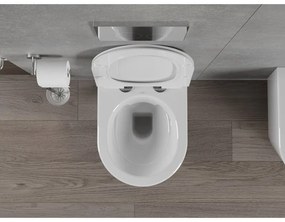 Mexen Rico WC mísa Rimless s pomalu padající deskou slim, duroplast, Bílá - 30720100