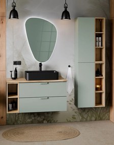 Zelená skříňka pod umyvadlo 80 cm s deskou (SET-ASG B CREMONA 80CM LR)