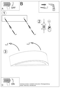 Nástěnné svítidlo Atena, 1x betonové stínidlo