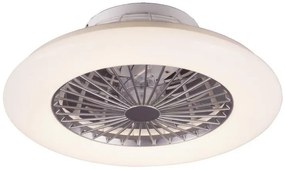 Rabalux 6859 Dalfon stropní svítidlo s ventilátorem LED D500mm 30W/1700lm 3000-6500K stříbrná, stmívatelné, dálkové ovládání Ventilátory