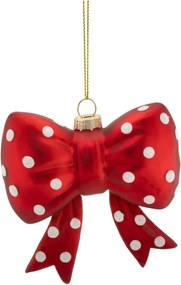 Skleněná vánoční ozdoba 3,5 cm Spotty Bow – Sass & Belle