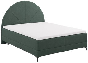 OnaDnes -20% Zelená čalouněná dvoulůžková postel boxspring Cosmopolitan Design Sunset 160 x 200 cm