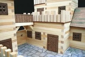 Walachia Dřevěná slepovací stavebnice Hrad / od 8 let / 607 dílů / Obt
