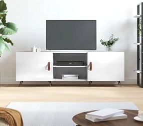 vidaXL TV skříňka 150 x 30 x 50 cm kompozitní dřevo [829069] Barva: bílá s vysokým leskem