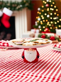 Sinsay - Vánoční podnos s figurkou Santa Clause - červená