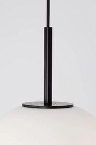 Bílé/černé skleněné závěsné svítidlo ø 27 cm Lato – Nova Luce