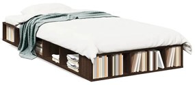 Rám postele hnědý dub 90 x 200 cm kompozitní dřevo
