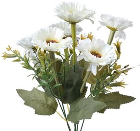 Umělé květiny bílé gerbery – 30 cm