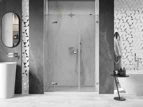 Mexen Lunar sprchové dveře výklopné levé 130 cm, transparentní, chrom - 834S-130-050-01-00-L