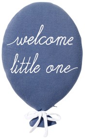 Nordic Coast Company Polštář "Welcome Little One" Blue