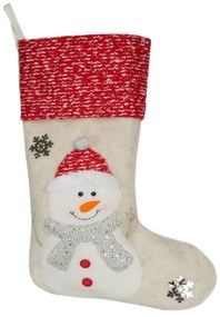 VÁNOČNÍ PONOŽKA NA KRB SNOW 50 CM VZOROVANÁ