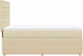 Box spring postel s matrací krémová 80 x 200 cm textil 3291902