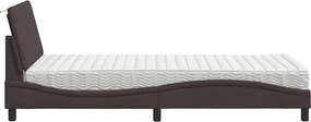Postel s matrací Hanko tmavě hnědá 100 x 200 cm textil 3310513