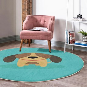 Tyrkysový dětský koberec ø 80 cm Comfort – Mila Home