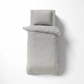 Detexpol Ložní prádlo Adamasso 140x200 světle šedé jednobarevné pruhy 1 cm Pure