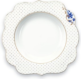 Pip Studio Royal White hluboký talíř Ø23,5 cm, bílý (Polívkový talíř )