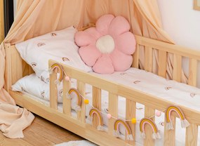 Dětská Montessori postel z masivu borovice BETTY - 200x90 cm - PŘÍRODNÍ