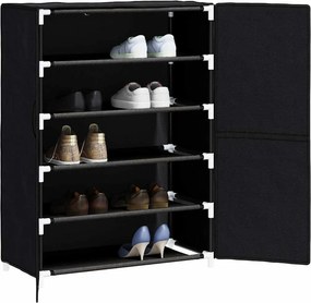 Botník černý 60 x 28 x 90 cm textil 337261