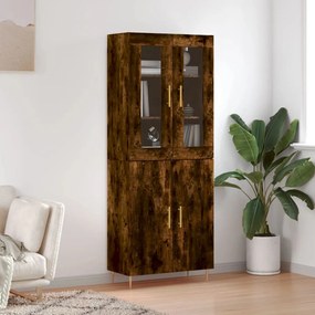 Skříň highboard kouřový dub 69,5 x 34 x 180 cm kompozitní dřevo - Default Title