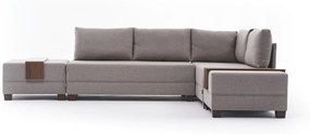 Designová rohová sedačka Ramesha 280 cm krémová - pravá