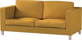 Potah na pohovku IKEA Karlanda rozkládací, krátký barva žlutá látka pletený vzor