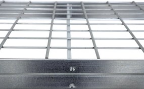 Kovový regál RIVET PRO 252x120x60 ocelová mřížka 5 úrovní pozinkovaná