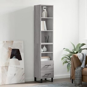 vidaXL Skříň highboard 34,5 x 34 x 180 cm kompozitní dřevo [3189789] Barva: šedá sonoma