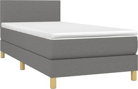 Box spring postel s matrací tmavě šedá 80 x 200 cm textil 3140410
