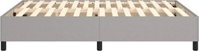 Rám postele s boxspringem světle šedý 140 x 190 cm textil 3120854