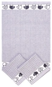 Tegatex Utěrka bavlna 3 ks - Ovečka bordura 50*70 cm